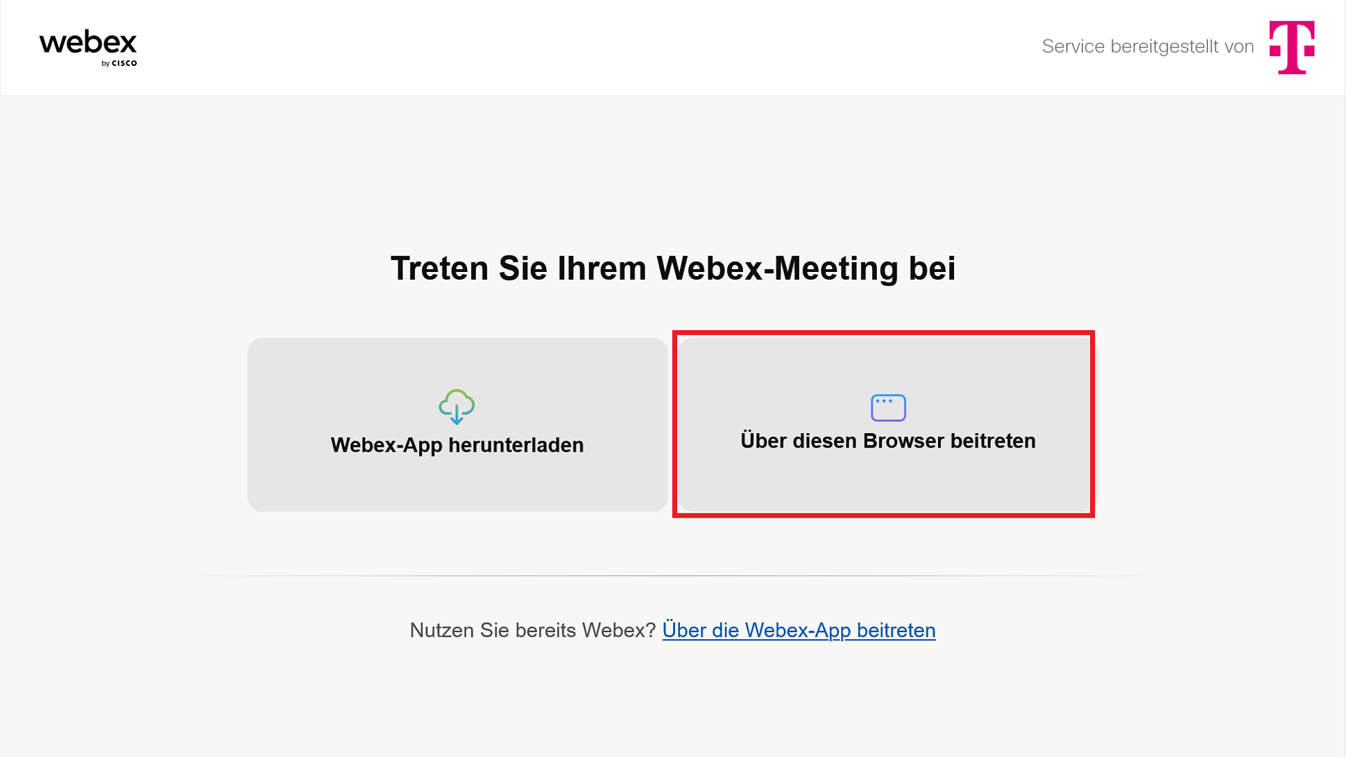 Anleitung für die Nutzung von Webex - bgw-online